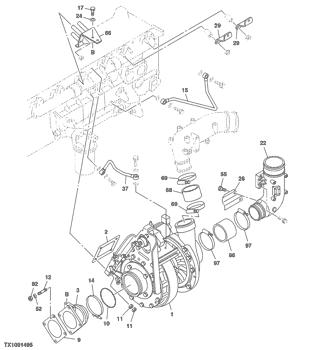 China 8981797631 Turbocharger Deere parts 670GLC, 870GLC for sale