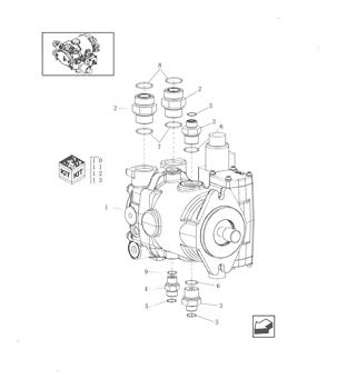 China 86638314 HYDRAULIC PUMP,40.6 CC Case parts 9230, 9240, 7010, 7120, 9010, AFX8010, 7230, 7240, 8010, 8120, 8230, 8240, 9120 for sale