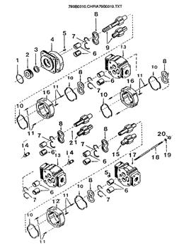 China 00407244 GEAR SET Case parts 7000, 7700 for sale