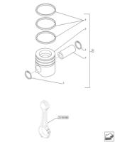China 500055241 KIT, LINER, PISTON R Case parts F3GFE613A B003, F3GFE613B B003 for sale