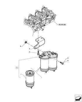 China 84403847 FUEL FILTER Case parts F4CE0654B B601 for sale