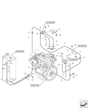 China 11F1-50300 FUEL TUBE Case parts CX37C, CX60C for sale