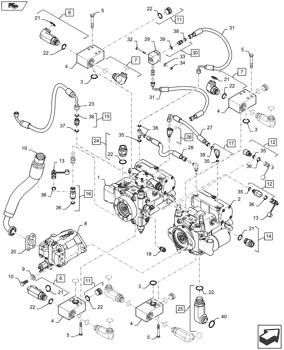 China 84399369R REMAN-HYDROSTAT PUMP Case parts 3330, 3230, PATRIOT 3240 for sale