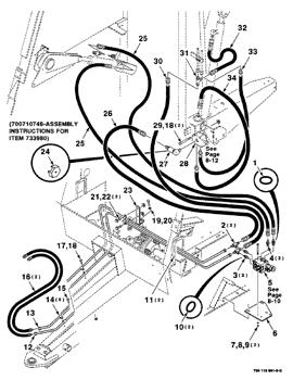 China 1270453C1 HYDRAULIC HOSE Case parts for sale