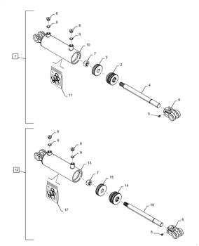 China 47719389 HYDRAULIC CYLINDER Case parts TM255 for sale