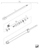 China 84549526 HYDRAULIC CYLINDER Case parts RB455, RB465, RB565 for sale