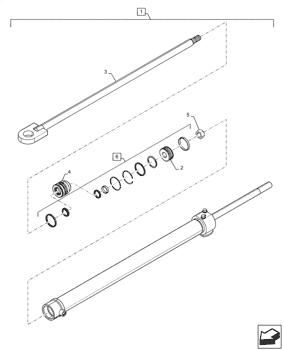 China 84549526 HYDRAULIC CYLINDER Case parts RB455, RB465, RB565 for sale