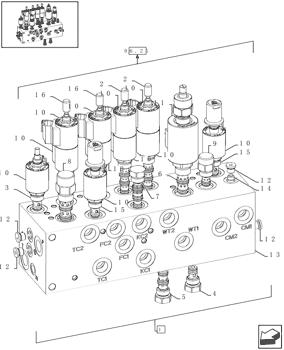 China 84820530 HYDRAULIC VALVE Case parts 3152, RBX341, 3162 for sale
