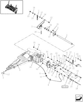 China 86643308 HYDRAULIC CYLINDER Case parts RBX452, RBX462, RBX562, RBX552 for sale