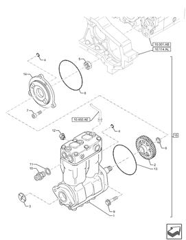 China 41211219 AIR COMPRESSOR Case parts 340, 335, 340B, 335B, 327B, FVAE2884X B200, 330B for sale