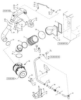 China 84512293 AIR INTAKE TUBE Case parts 8230, 9120, 9230 for sale