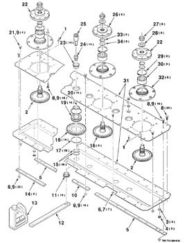China 700713466 GEAR Case parts 725, 8315, 8309, 8312, DC515, 8850 for sale