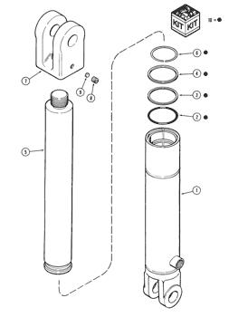 China 1343689C1 PISTON ROD Case parts 7200, 5500, 955, 1200, 5300, 8600, 900, 6300, 5400, 950, 7100, 1200PT for sale