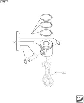 China 8097916 PISTON ASSY +0.4 Case parts F5AE5484B A001, F5AE5484C A001, F5AE5484B A002, F5AE5484C A002 for sale