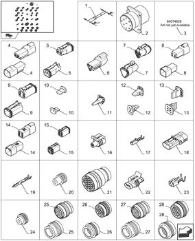 China 84078681 WIRE CONNECTOR,Female Case parts 1255, 2150, 3050-30FT, 3050-35FT, 7140, 2240, QUADTRAC 370, QUADTRAC 420, 5088, MAGNUM 250, QUADTRAC 470, LB333P, LB333R, 5140, 4430, QUADTRAC 500, PATRIOT 2250, 6088, PATRIOT 3240, QUADTRAC 540, PATR... for sale