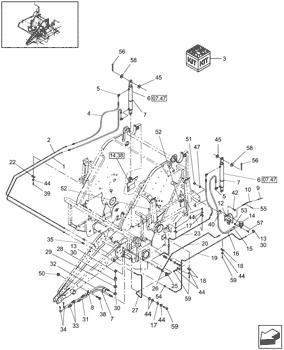 China 86641134 HOSE Case parts RBX563, RBX462, RBX463, RB564, RBX562, RB464 for sale