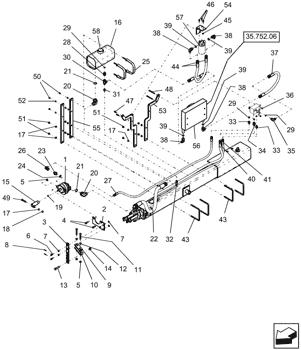 China 409312A1 OIL COOLER Case parts 1230, 1200, 1200PT, 1250, 1220, 1255, 1210 for sale
