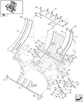 China 84801001 SUPPORT Case parts LB333R, LBX432R, LBX332R, LB333S, LBX432S, LBX332S, LBX322S, LB433R, LB433S for sale
