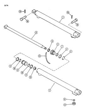 China 1282488C91 CYLINDER Case parts 1670, 1620, 1680, 1660, 1640 for sale