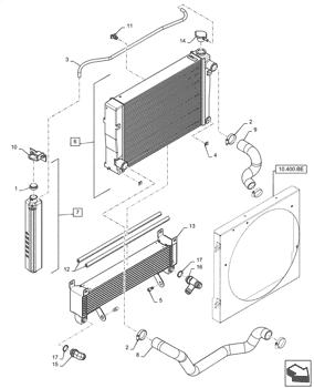 China 47362351 RADIATOR Case parts SR130, TR270, SR150, SR210, SR160 for sale