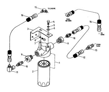 China 00180630 FUEL FILTER Case parts 7000, 7700 for sale