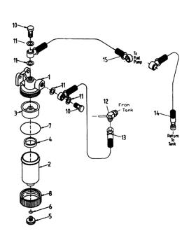 China 00137032 FUEL FILTER Case parts 7000, 7700 for sale