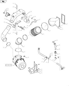 China 84305918 AIR CLEANER Case parts 7230, 9230, 7120, 8230, 7240, 8240, 9120, 8120 for sale