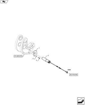 China 84523156 SENSOR Case parts LB324S, LB434R, LB424R, LB333P, LB434R XL, LB424R XL, LB333R, LB434S, LB424S, LB333S, LB434S XL, LB424S XL, LB334P, LB324P, LB433R, LB334R, LB324R, LB433S, LB334S for sale