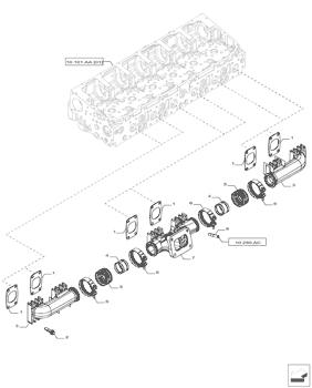 China 504047546 CLAMP Case parts F2CFP613A H001, F2CFP614A H001 for sale