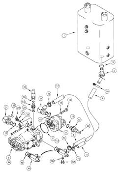 China 247337A1 PUMP, HYDRAULIC,10.8 CC Case parts 2555, 420, 420 TIER 3, CPX420, 620, CPX610, CPX620 for sale