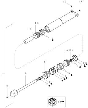 China 402473A1 PISTON ROD Case parts 1200PT for sale