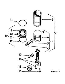 China 751604R92 PISTON & RINGS KIT Case parts 2300, 354, B275, 276, BD-144 for sale