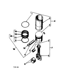 China 704099R2 PISTON ASSY Case parts 354, BD-144, B275, 276, 201, 2300 for sale