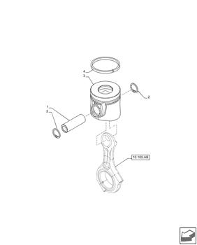 China 8099152 PISTON ASSY Case parts F5GFL413A B019, F5BFL413E B002, F5BFL413A B007, F5GFL413A B021, F5GFL413A B006, F5GFL413A B007, F5BFL413A B009, F5GFL413A B013 for sale
