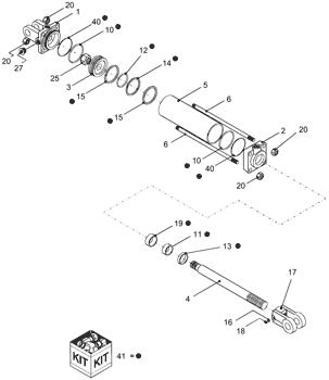 China 87409457 PISTON ROD Case parts 1245, 1240, 1200PT for sale