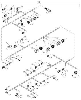 China 84566003 WIRE CONNECTOR Case parts MAGNUM 235, MAGNUM 260, MAGNUM 290, MAGNUM 315, MAGNUM 340, MAGNUM 370, RB455, RB465, RB565 for sale