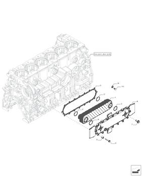 China 5801389774 OIL COOLER Case parts F2CFP613A H001, F2CFP614E H003, F2CFP614A H001, F2CFP614C H003 for sale