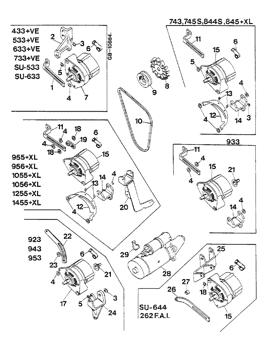 China 3138663R1 V-BELT Case parts D-268, D-310, D-206, D-155, D-358, D-179, D-246 for sale