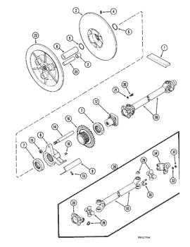 China 193945C2 V-BELT,2554.68 mm L Case parts 1688, 1680, 2188 for sale