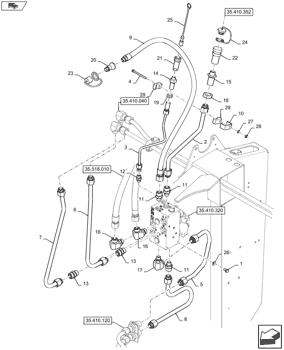 China 84241720 HYD TUBE,16 mm OD Case parts 3152, 3050-30FT, 3050-16FT, 3162, 3050-35FT, 3050-18FT, 3050-20FT, 3050-22FT, 3050-25FT H, 3050-25FT L for sale