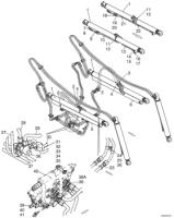 China 189980A3 CYLINDER ASSY.,Double Acting, 44.4mm Rod, 1049mm Stroke Case parts 445CT, 445, 85XT for sale