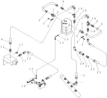 China 00400183 HYD CONNECTOR Case parts AUSTOFT, A7700 for sale