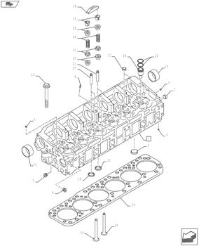 China 500054690 CYLINDER HEAD GASKET Case parts F3BE0684N E918, F3BE0684N E916, F3CE0684E E920, F3BE0684N E915, F3BE0684J E919, F3BFE613E A003, F3BFE613E A012, F3BFE613E A015 for sale