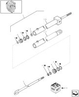 China 87027900 CYLINDER ASSY.,Double Acting, 25.4mm Rod, 685.8mm Stroke Case parts RB454, RB464, RB554, RB564, RBX452, RBX453, RBX462, RBX463, RBX552, RBX553, RBX562, RBX563 for sale