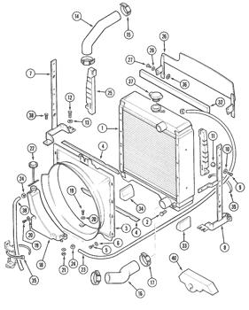 China 104753A1 RADIATOR Case parts 5140, 5150, 5220, 5230, 5240, 5120, 5250, 5130 for sale