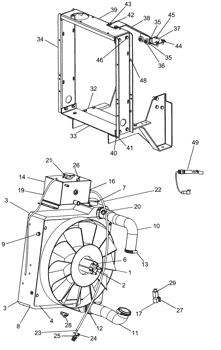 China 239739A2 RADIATOR Case parts 590SM, 580SM, P70, 580M, RP110, P85, P110, PX70, 570MXT, PX110, PX85, RP65, RP85 for sale