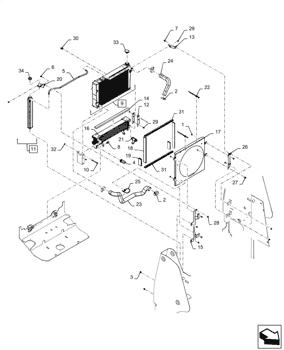 China 47946380 Radiator, Standard Fin Density, Incl 33 Case parts SR200, TR270 for sale
