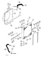 China 117405A1 RADIATOR HOSE,50.80 mm ID, 56.00 mm ID x 368.40 mm Case parts 1688, 2388, 2188 for sale