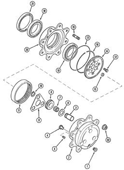 China 100558A1 HUB Case parts 995, 4210, 4230, 4240, MX100C, 595, MX90C, CX100, CX50, CX60, CX70, CX80, C100, CX90, C50, C60, C70, C80, C90, 495, 3220, 3230, 695, 660, 895, 395, MX80C for sale