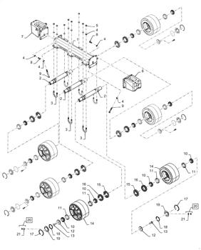 China 84222576 ROLLER SHAFT Case parts QUADTRAC 450, QUADTRAC 540, QUADTRAC 550, 7230, 9230, 8230, 7240, 9240, 8240, QUADTRAC 580, QUADTRAC 620, QUADTRAC 500, QUADTRAC 470, QUADTRAC 600 for sale